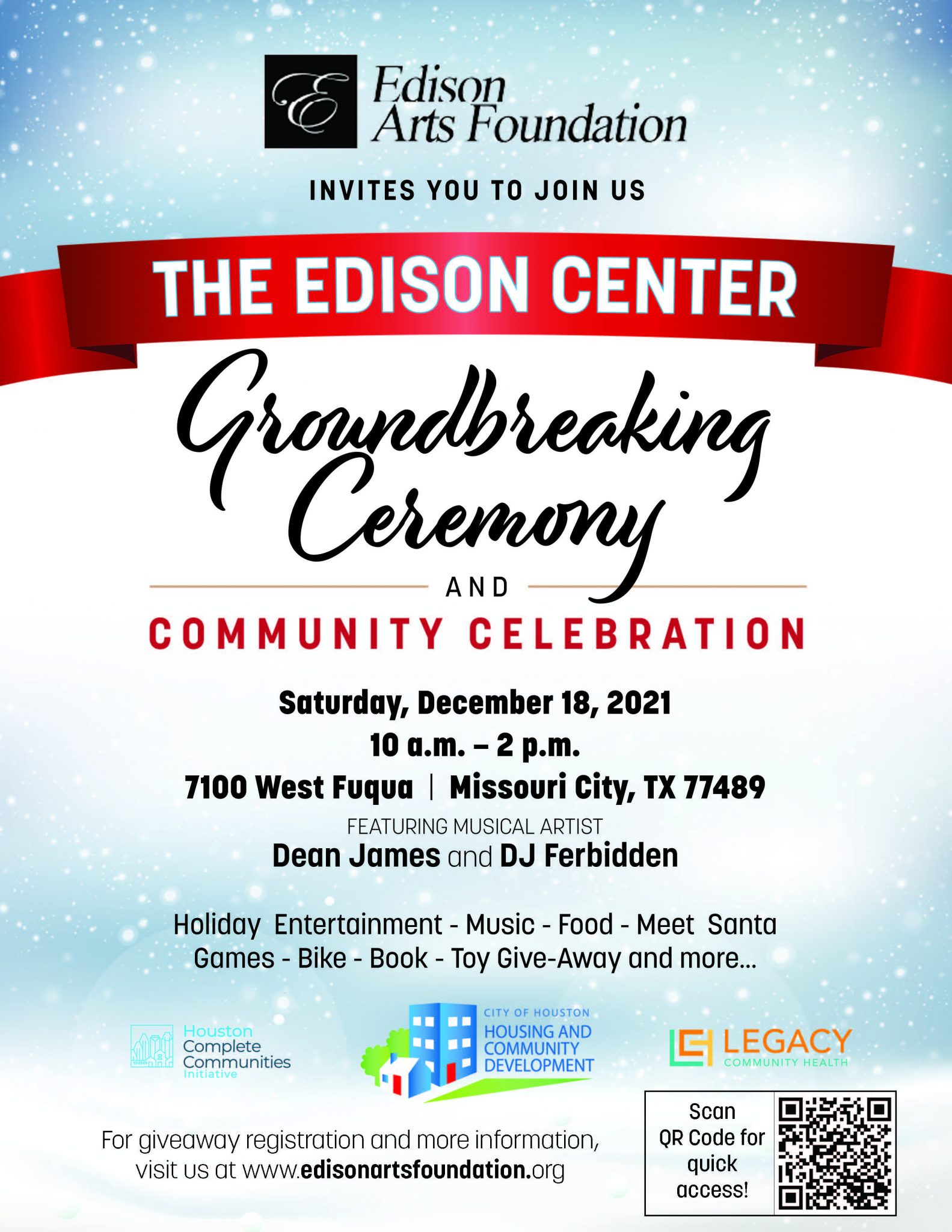 Edison Center Groundbreaking Ceremony - Edison Arts Foundation